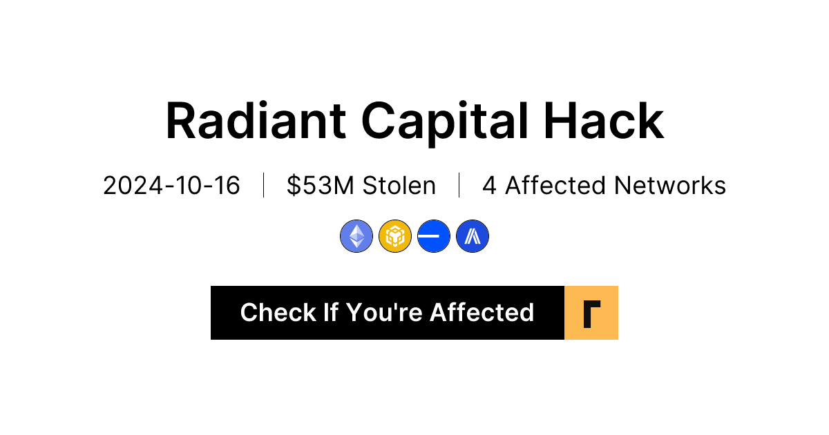 2024 Radiant Capital Hack: Check If You're Affected | Revoke.cash